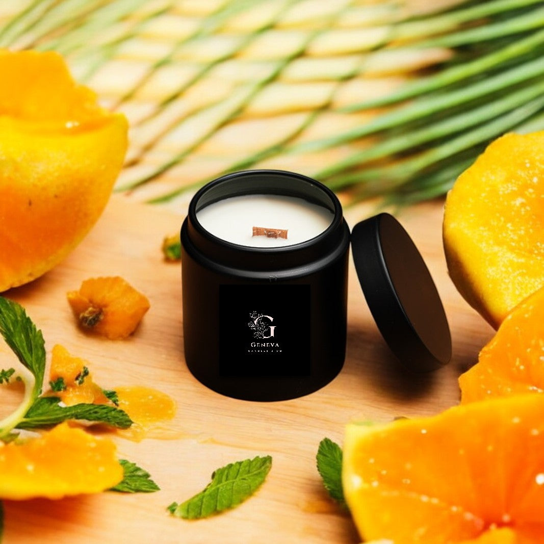 Sunny Citrus & Mango Scented Candle – Geneva Candles & Co